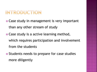 Case study methods - For preparation in examination perspective and ...