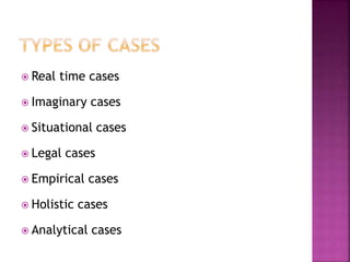 Case study methods - For preparation in examination perspective and ...