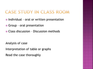 Case study methods - For preparation in examination perspective and ...