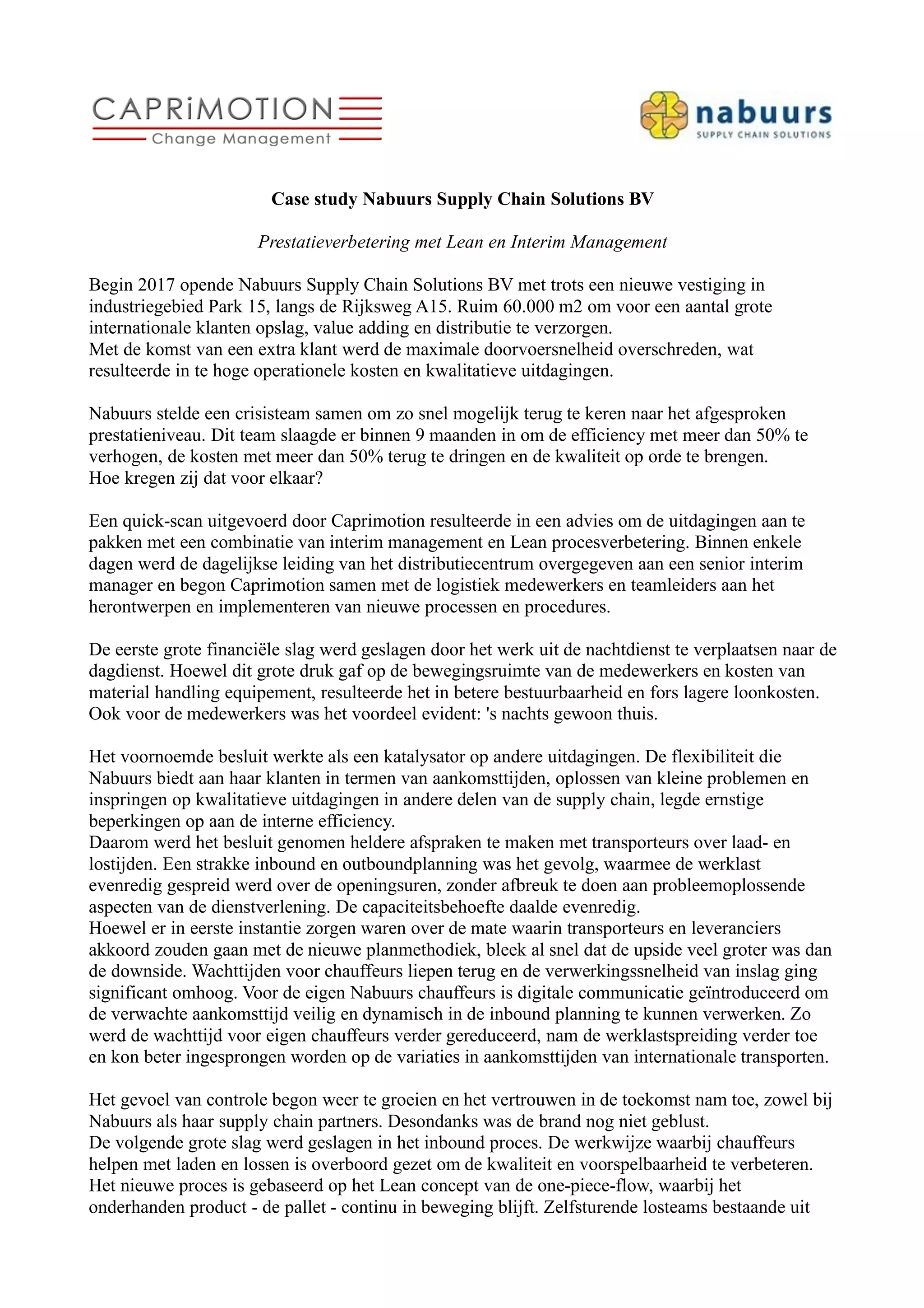 Case study nabuurs scs bv | PDF