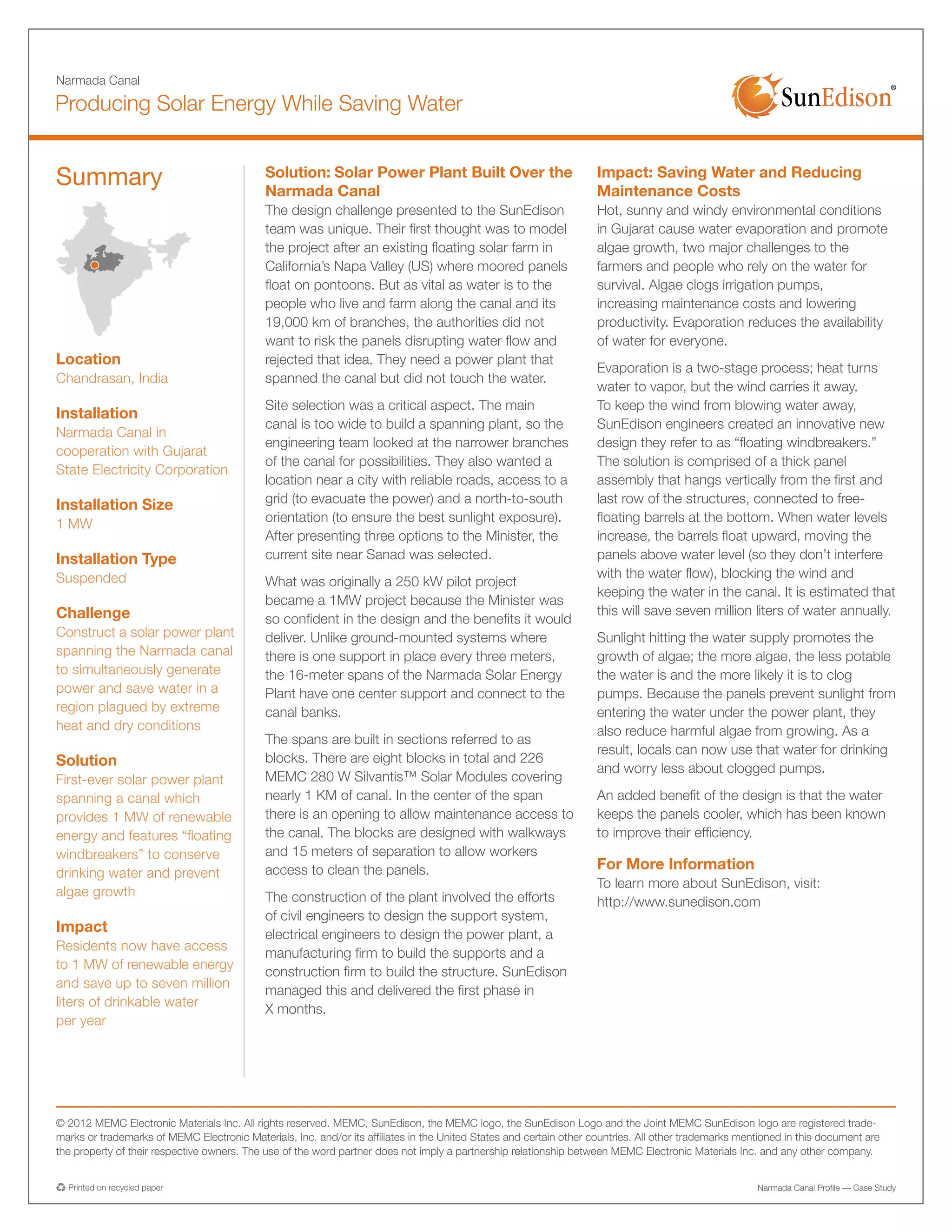 Case study narmada-final | PDF