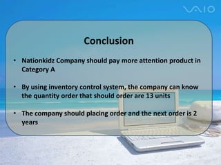 Inventory Managment : Case Study Nationkidz Company | PPT | Free Download