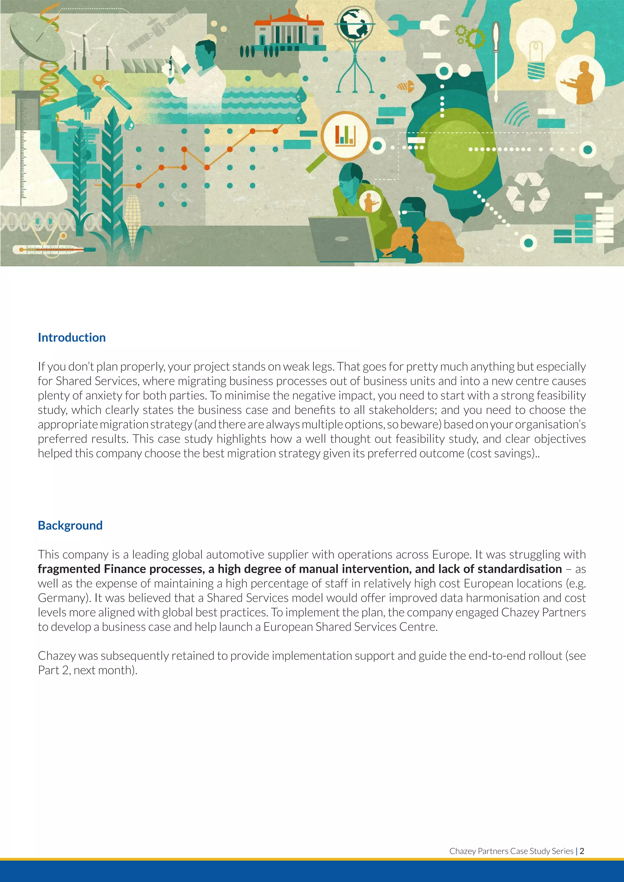 Case Study on New Shared Services Feasibility Study and Migration | PDF