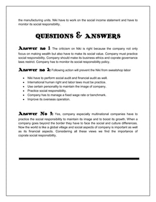 Case study (niki sweatshop) | DOCX