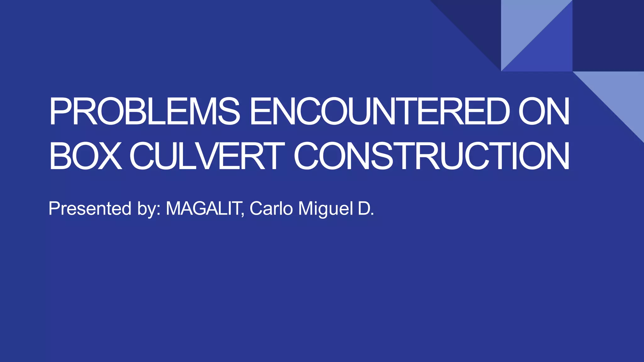 Case Study No. 10-Construction of Box Culverts in the Philippines | PDF