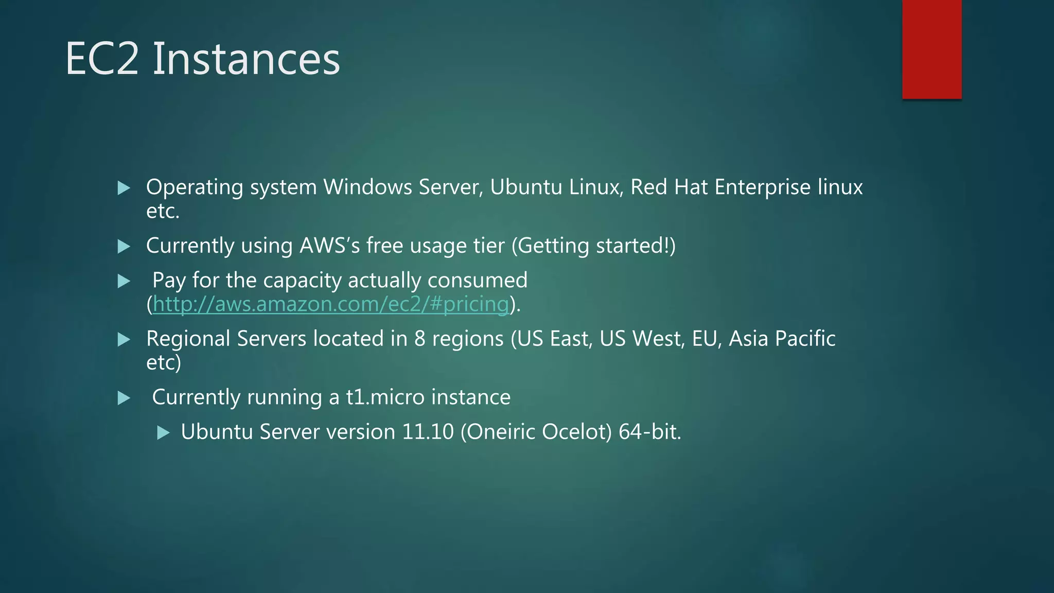 Case study of amazon EC2 by Akash Badone | PPTX | Operating Systems | Computer Software and ...