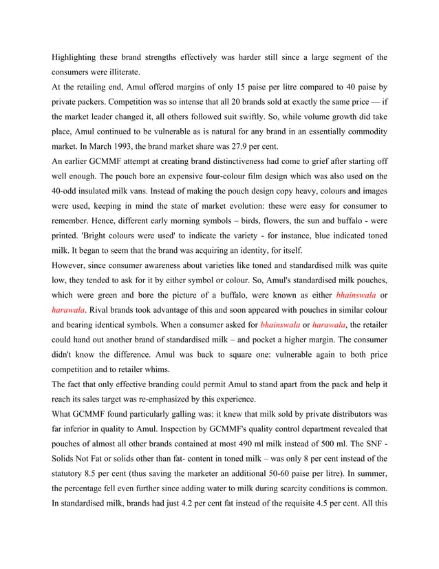 Case study of amul | PDF