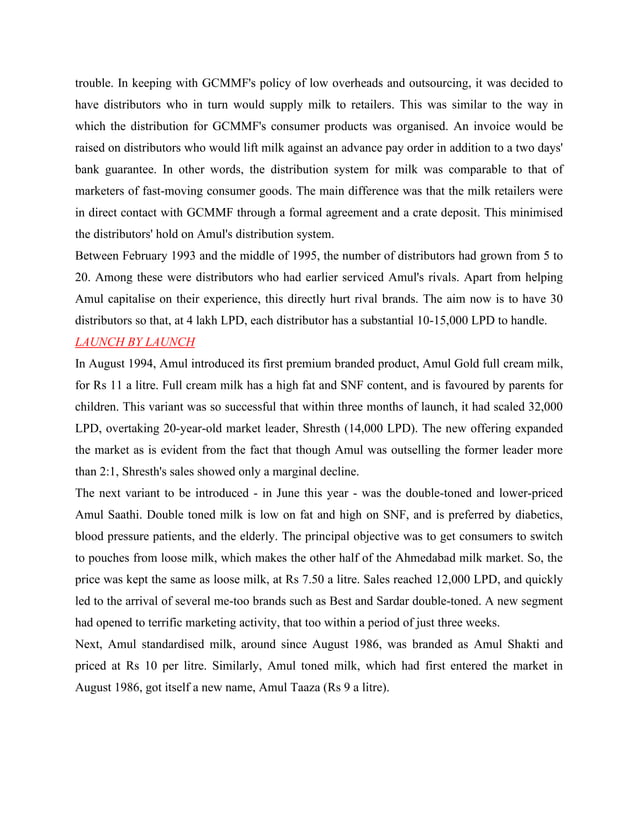 Case study of amul | PDF