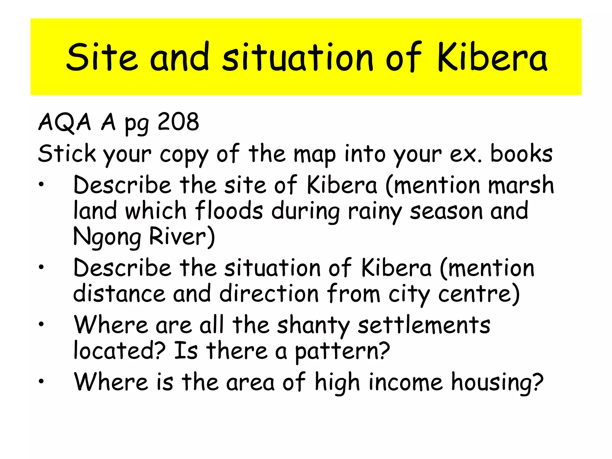 Case study of a squatter settlement – kibera, nairobi | PPT
