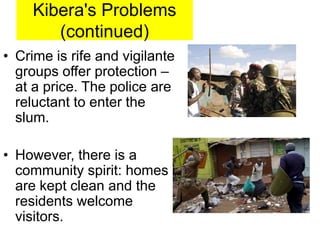 Case study of a squatter settlement – kibera, nairobi | PPT