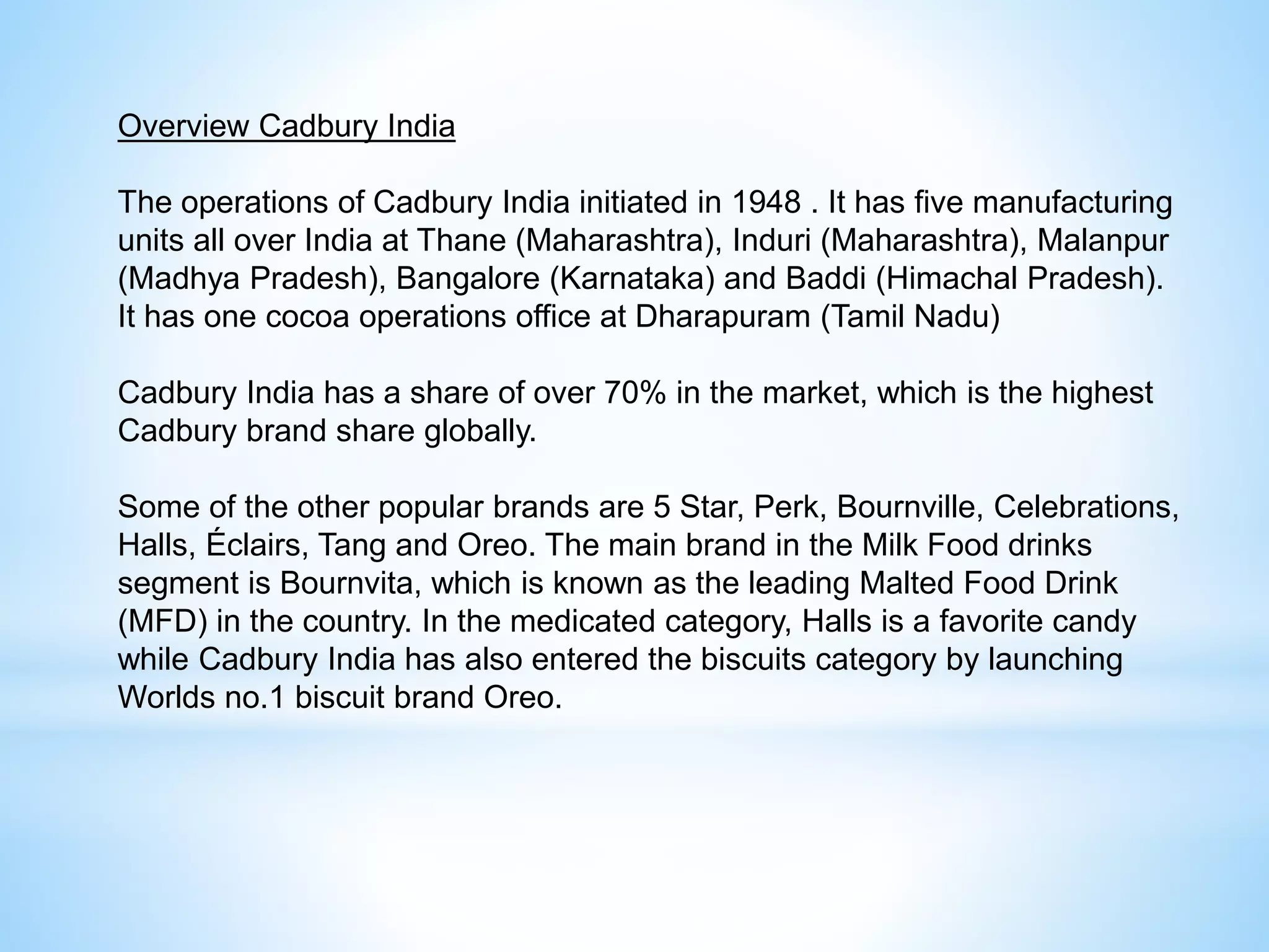 Case Study of Cadbury.pptx | Marketing and Advertising | Business
