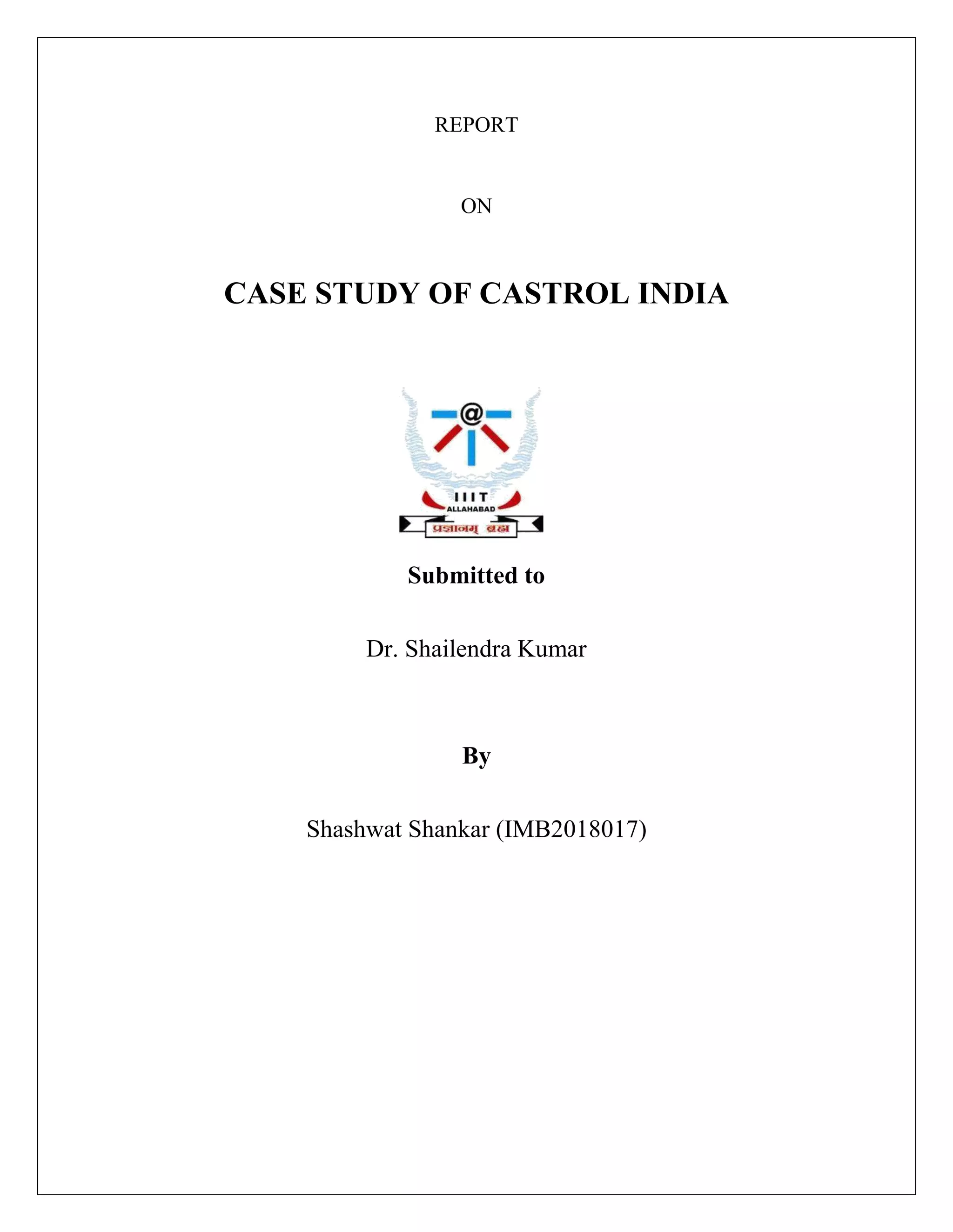 Case study of castrol india | PDF
