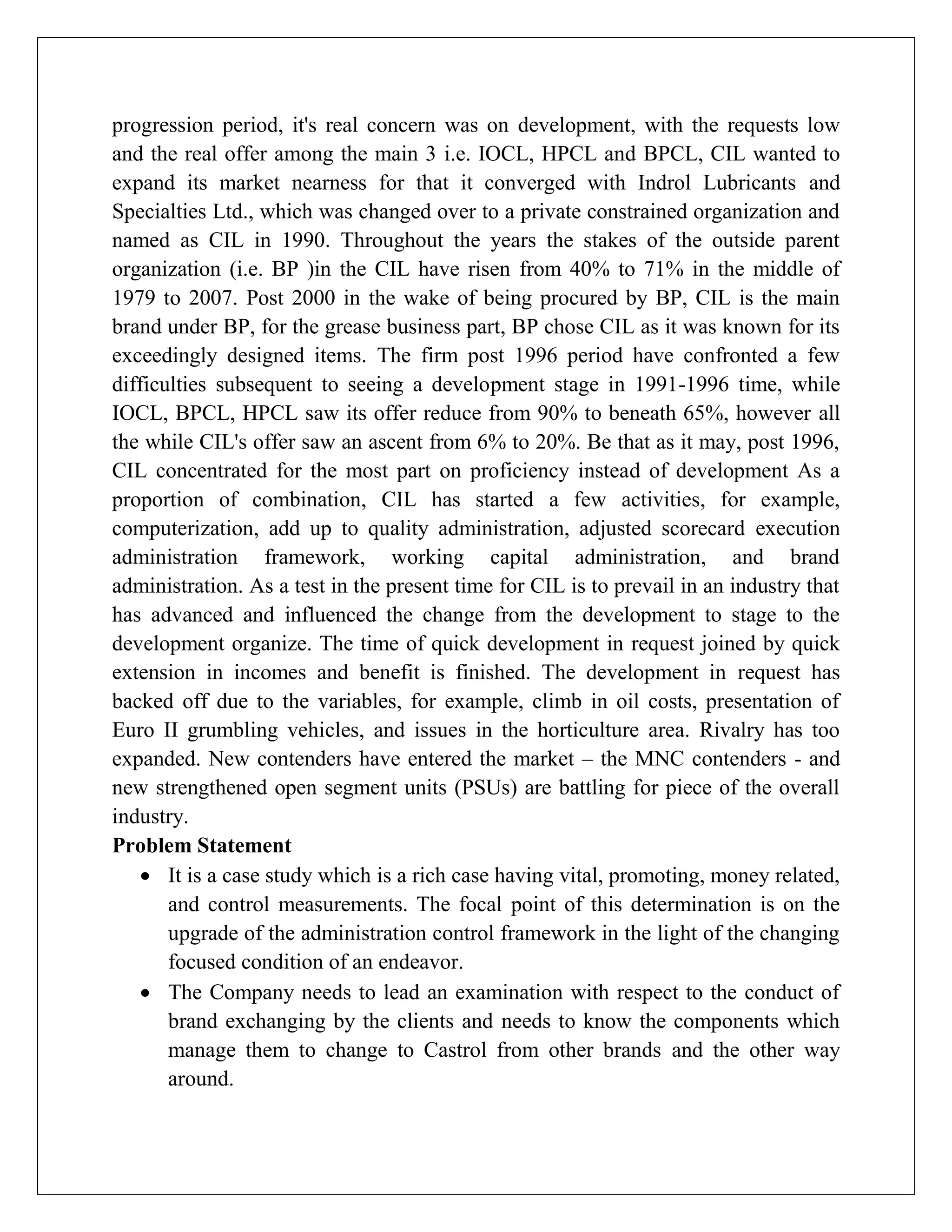 Case study of castrol india | PDF