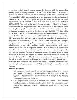 Case study of castrol india | PDF