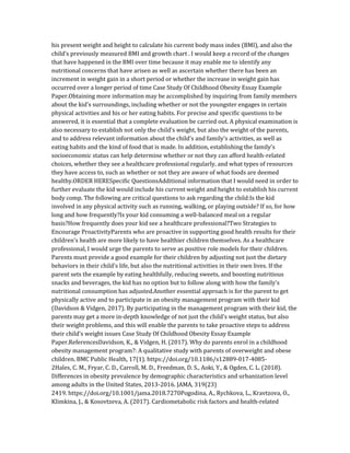 Case Study Of Childhood Obesity Essay Example Paper.docx