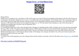 Case Study Of Dengue | PDF