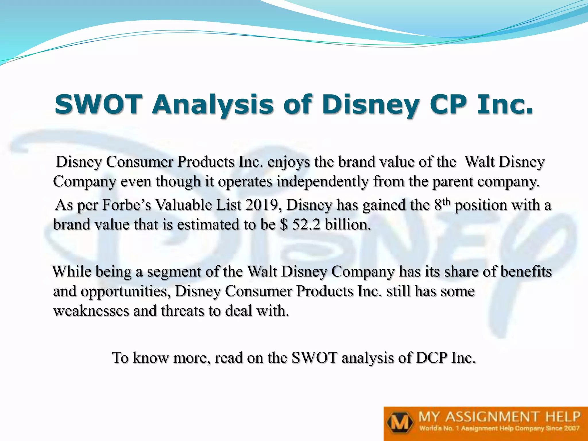 Case study of Disney CP inc. | PPTX