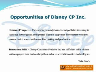 Case study of disney cp inc. | PPT