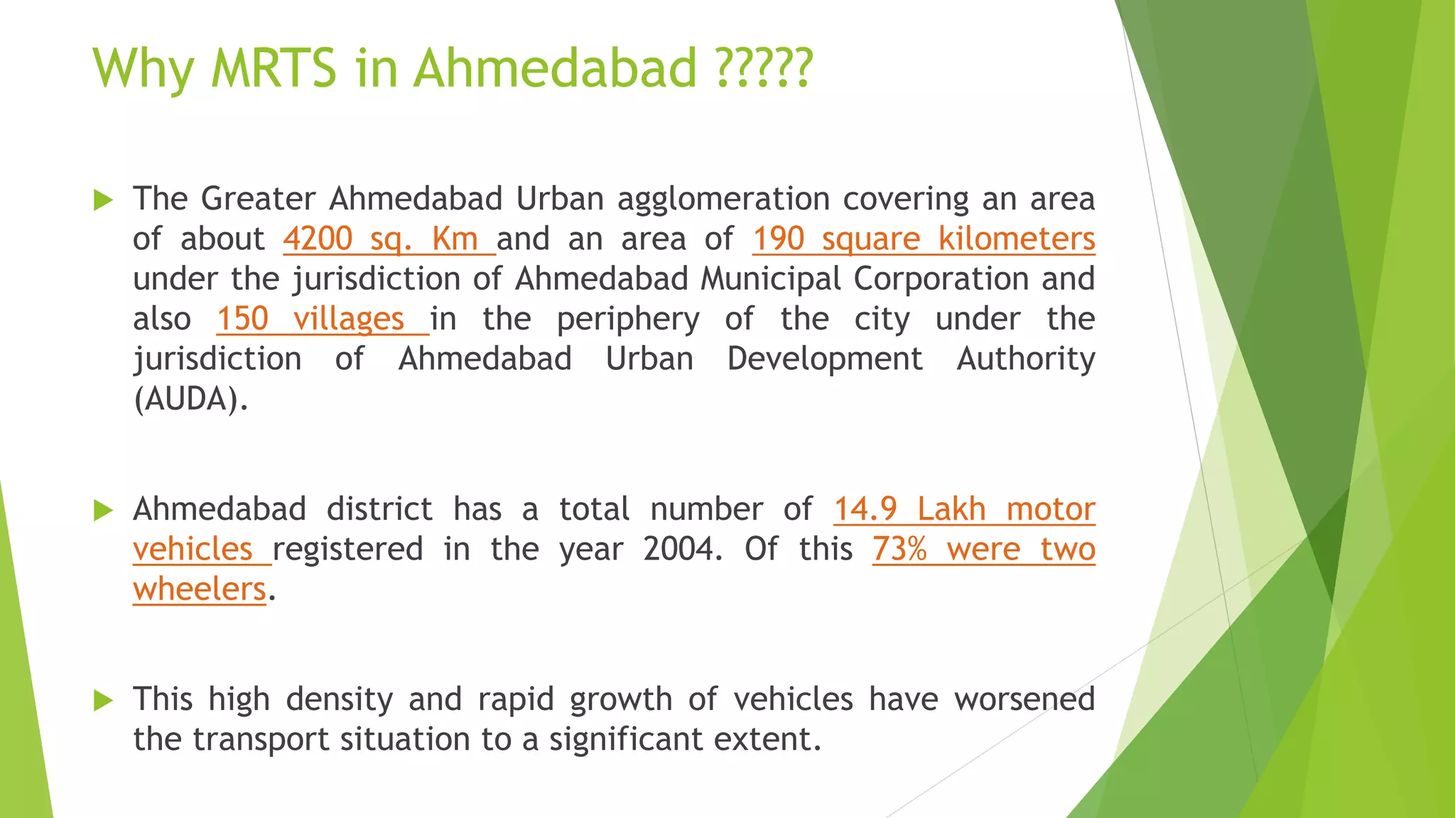 Case study of feasibility study of mrts | PPTX