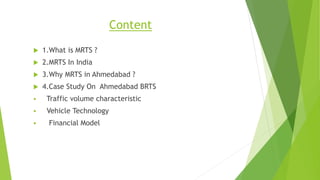 Case study of feasibility study of mrts | PPTX