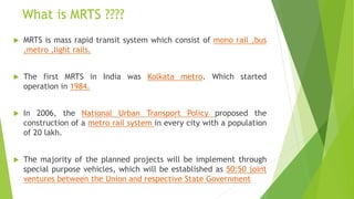 Case study of feasibility study of mrts | PPTX