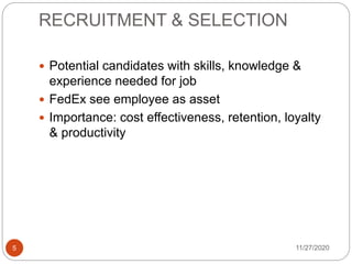 Case study of FedEx for human resource management | PPTX