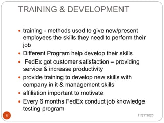 Case study of FedEx for human resource management | PPTX