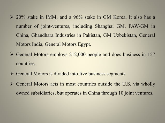 Case study of general motors | PPTX