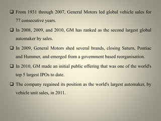 Case study of general motors | PPTX