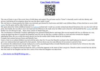 Case Study Of Genie | PPT