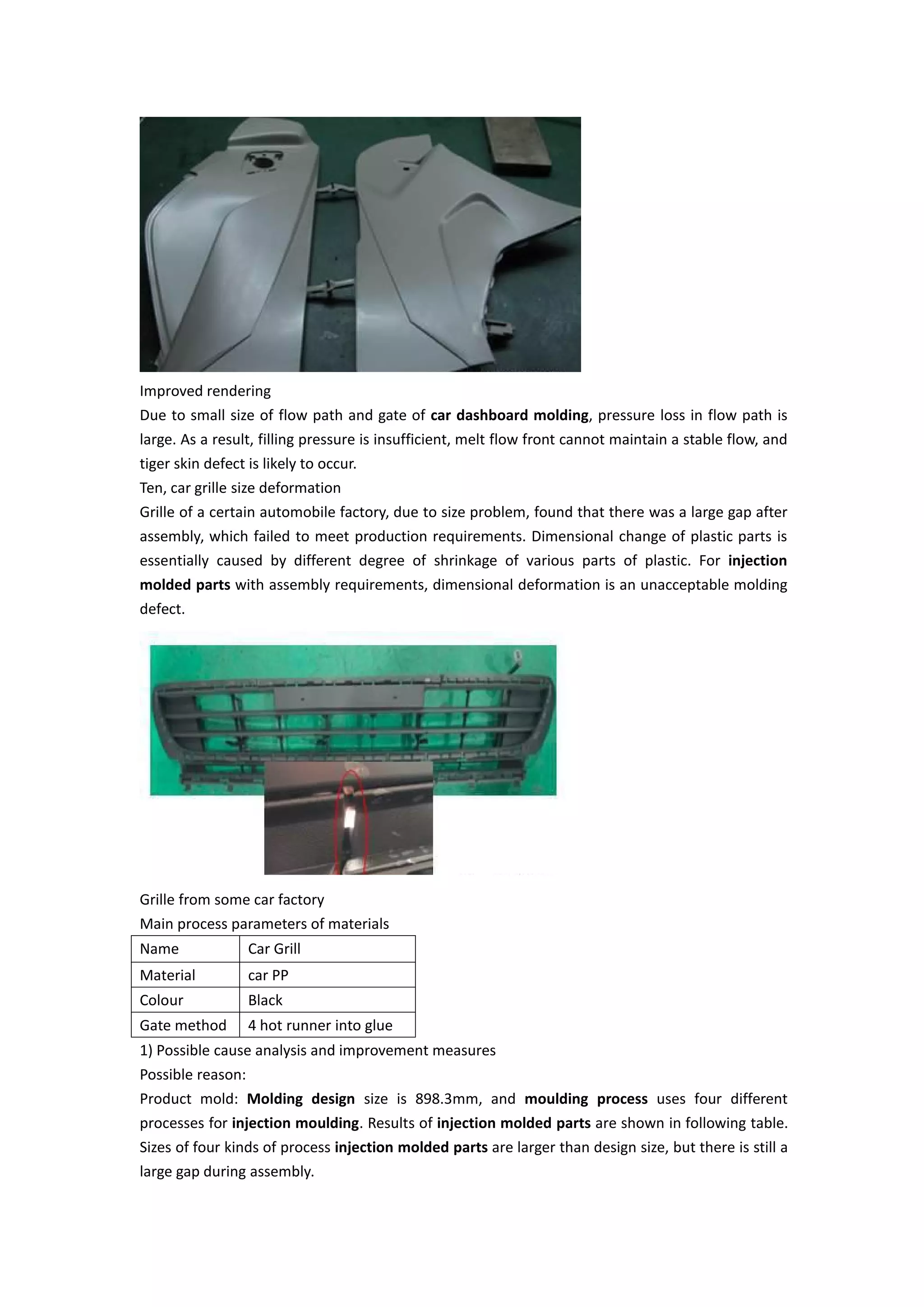 Case study of injection molding defects | PDF