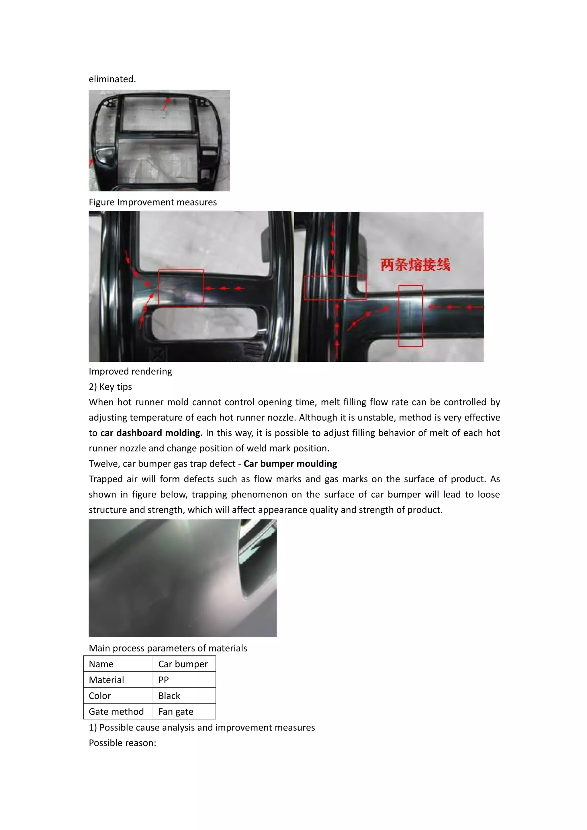 Case study of injection molding defects | PDF