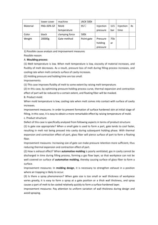 Case study of injection molding defects | PDF