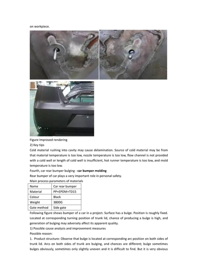 Case study of injection molding defects | PDF