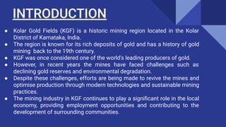 Case study of Kolar Gold Field | PDF
