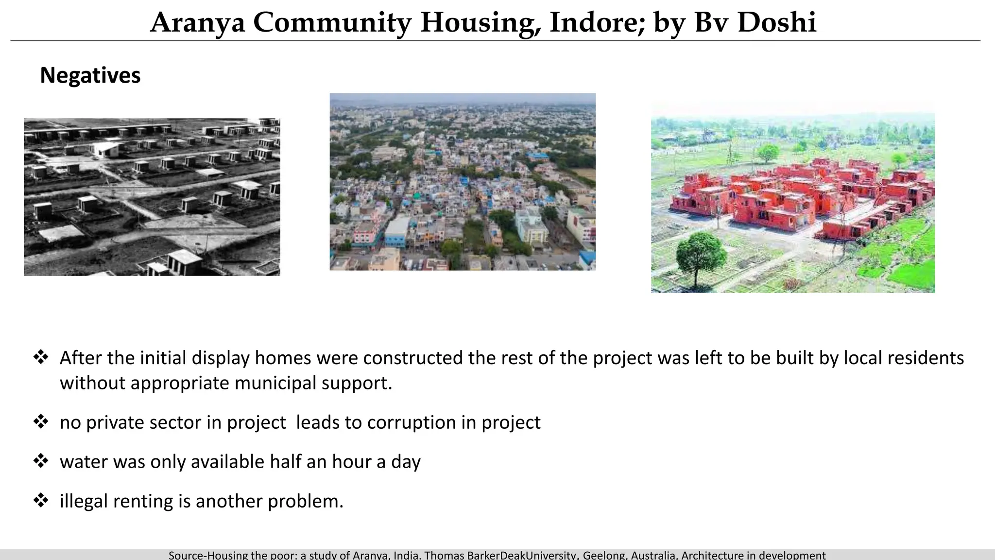 aryana hosuing by bv doshi a case study of neightbouhood | PPTX
