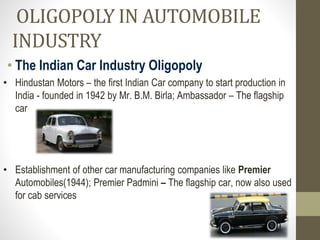 Case study of oligopoly on automobile industry | PPTX