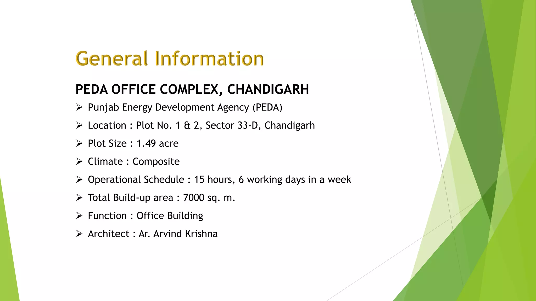CASE STUDY OF PEDA OFFICE COMPLEX, CHANDIGARH.pdf