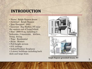 Case study of ralph rapson greenbelt house final | PPTX | Houses | Real ...
