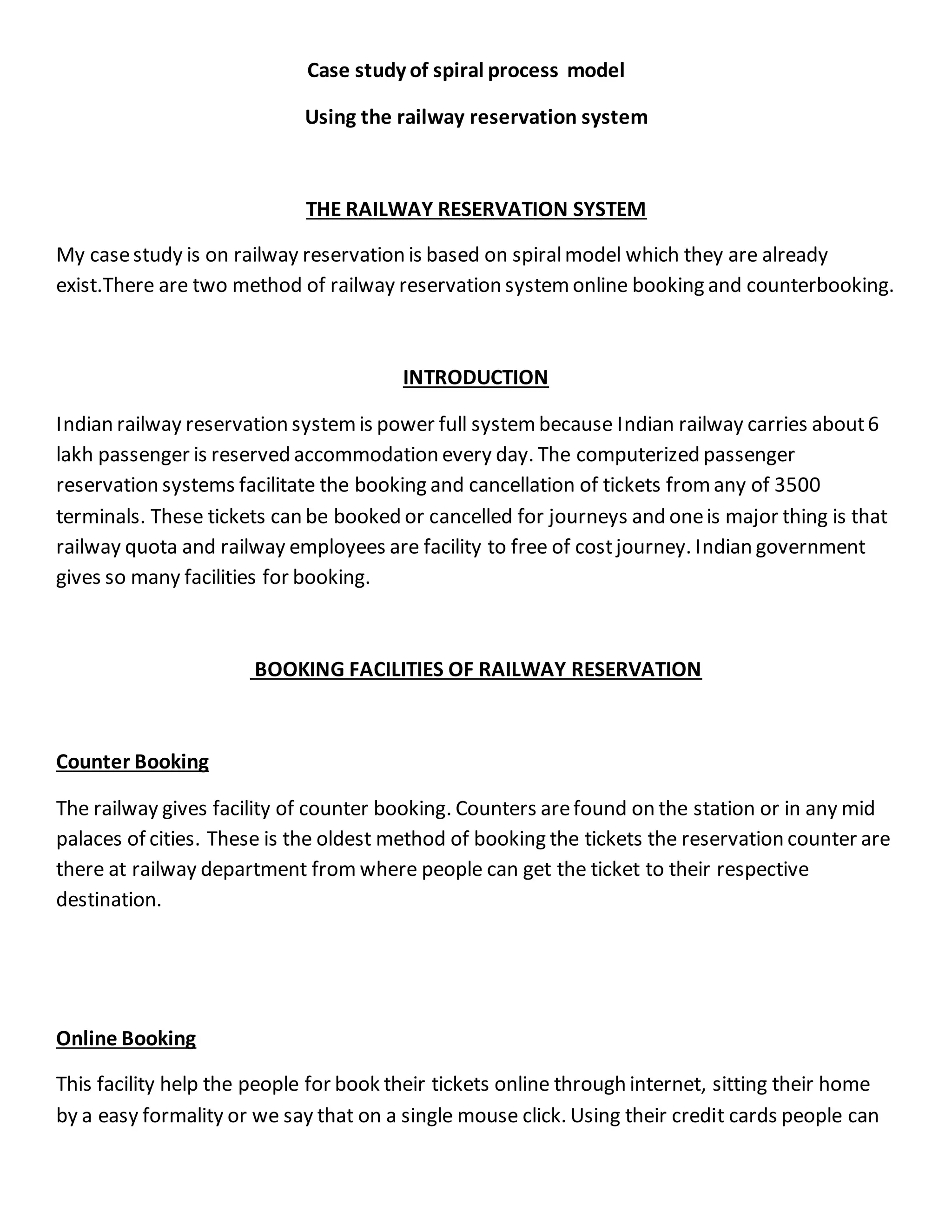 Case study of spiral process model | DOCX