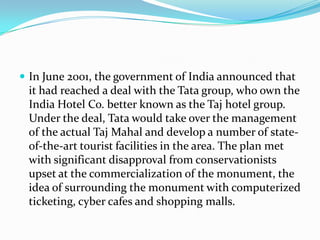 Case study of taj mahal | PPTX