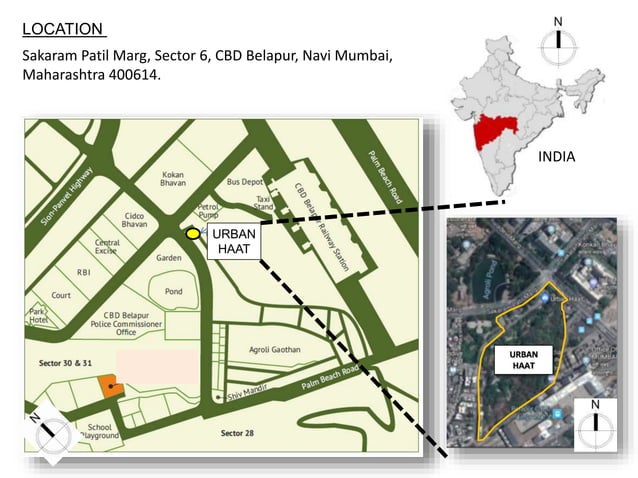 Case study of URBAN HAAT, CBD BELAPUR | PPTX
