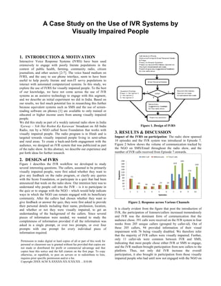 Case study of use of IVR systems to empower the visually impaired | PDF