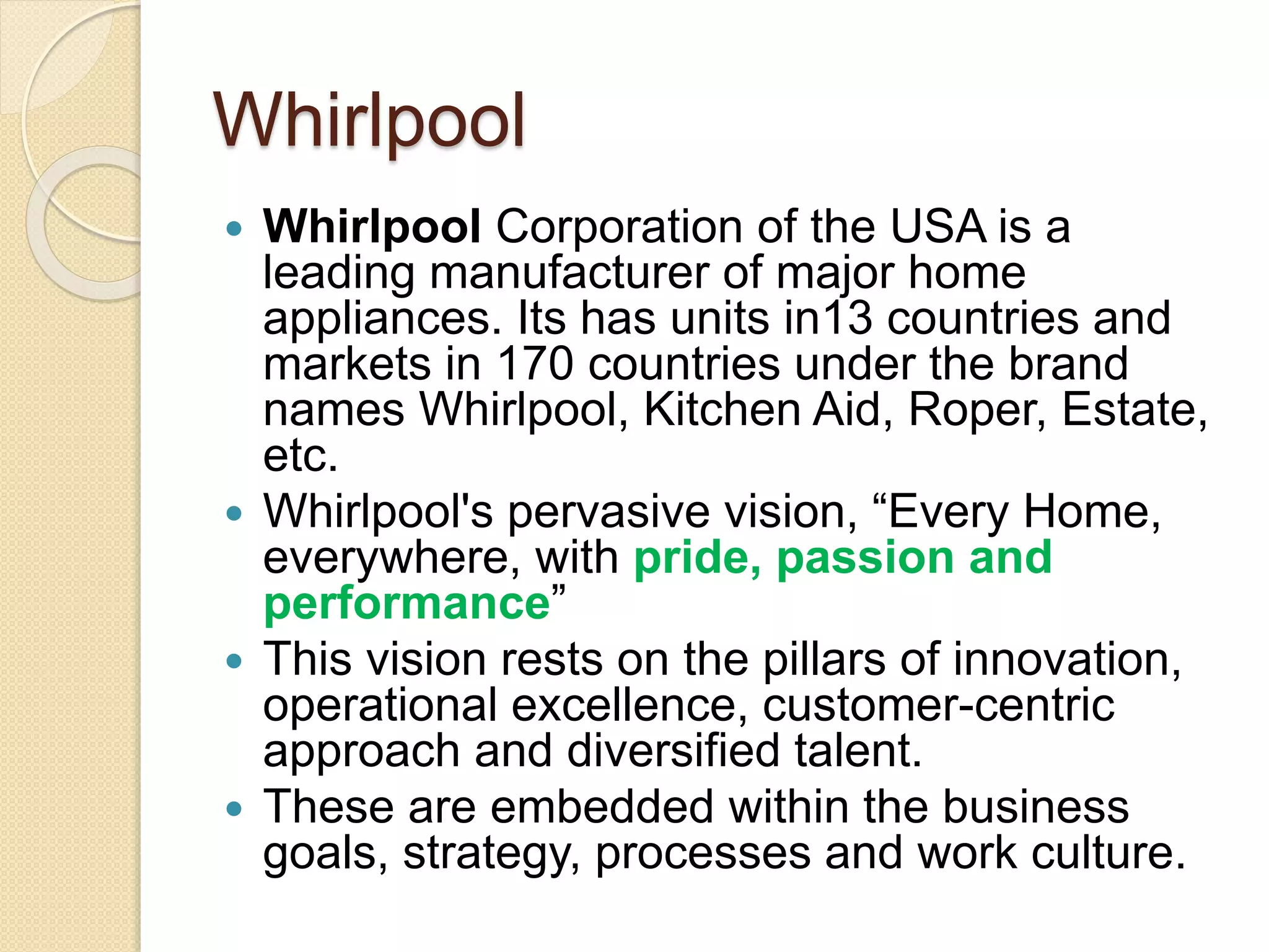 Case study of whirlpool quality management | PPTX