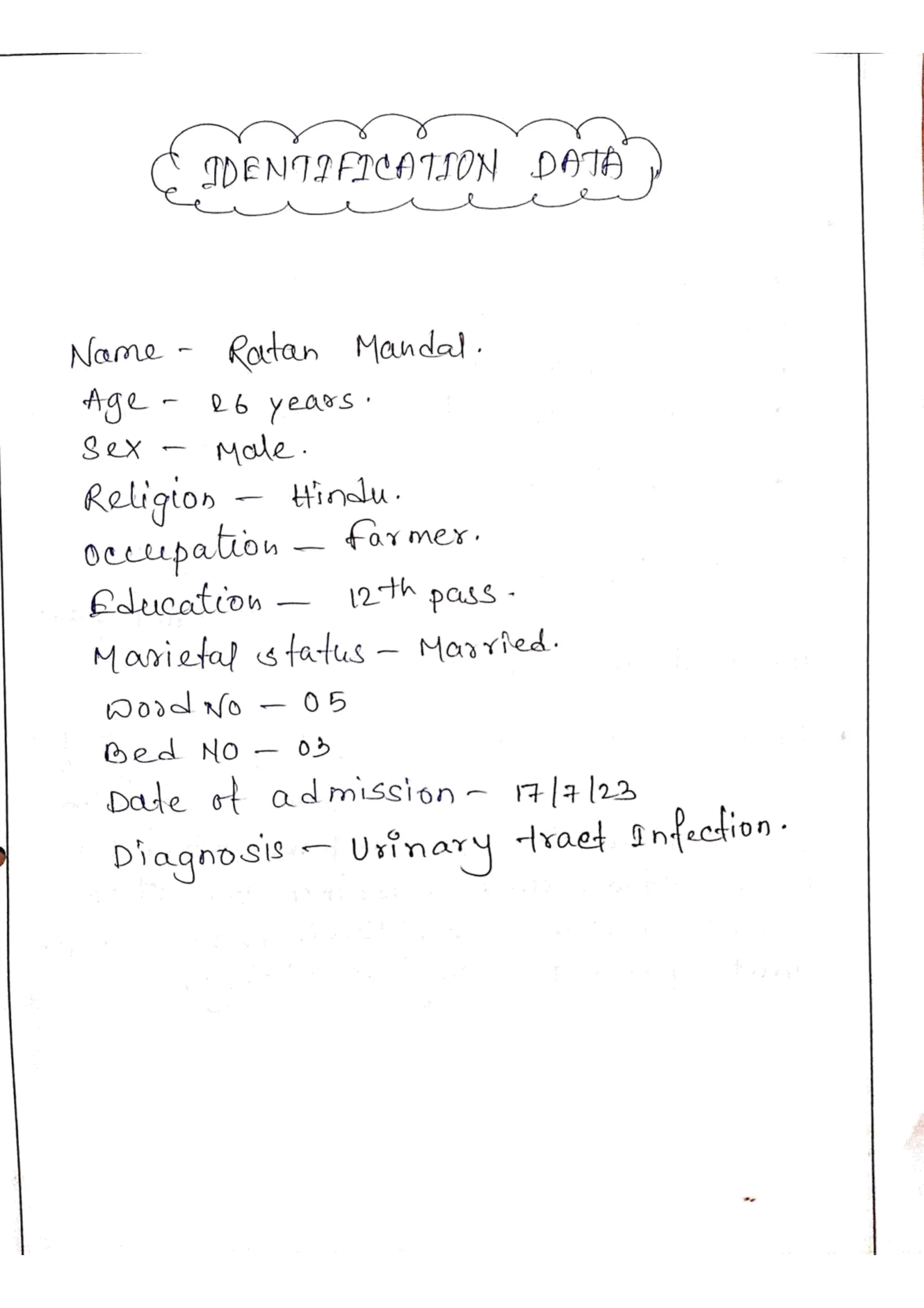 CASE STUDY ON -UTI(Urinary Tract Infection) | DOCX