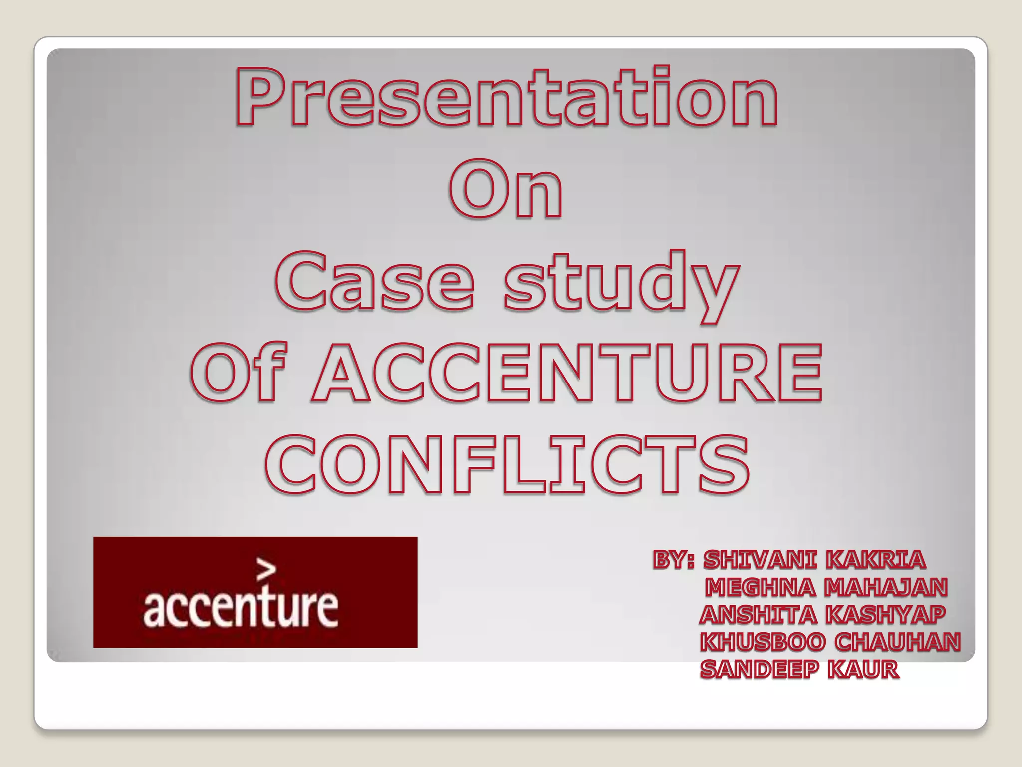 Case study on accenture | PPTX
