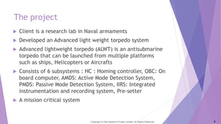Case Study on Advanced light weight torpedo (Software IV&V).pptx | Computer Software and ...