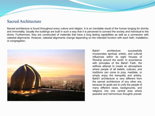 Case study on baha i temple | PPTX