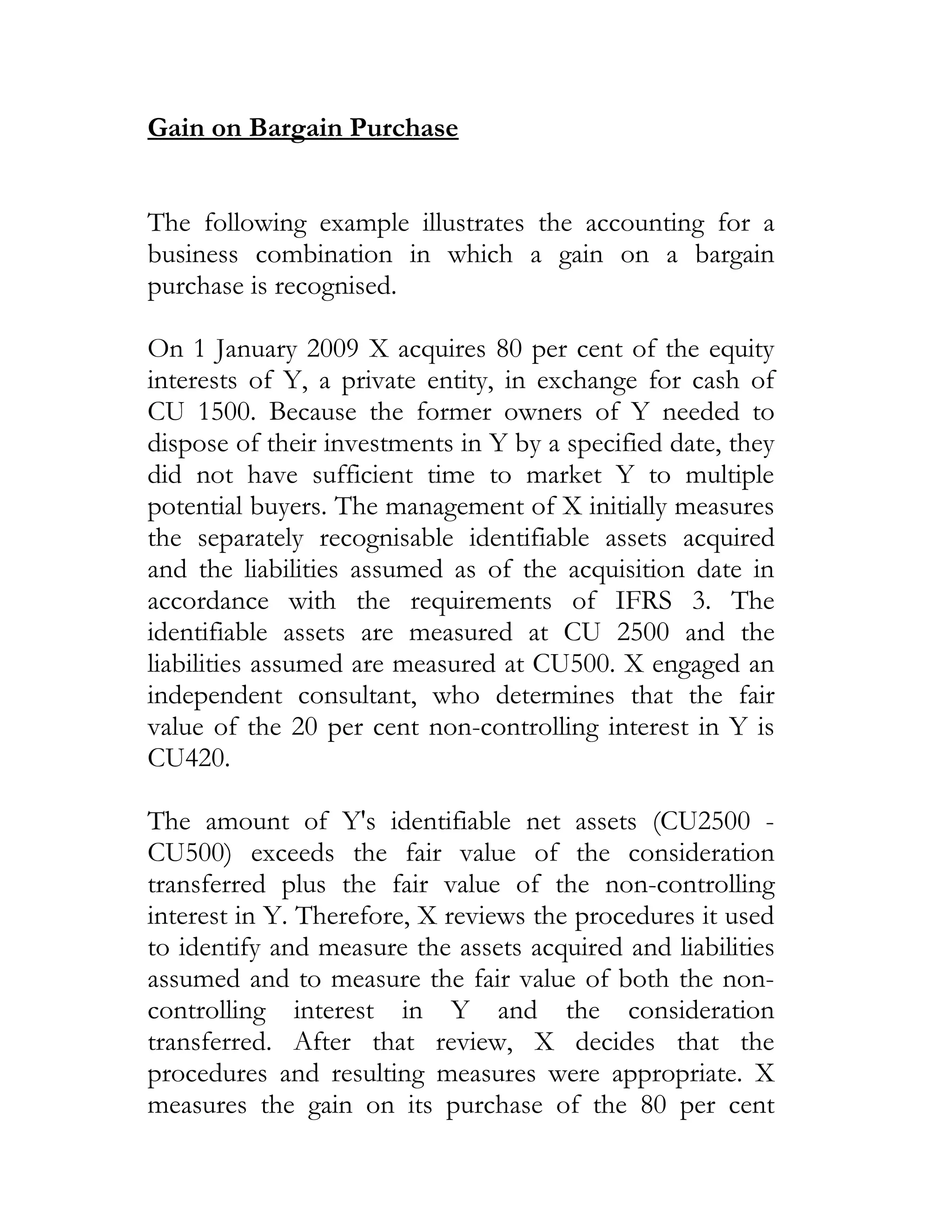 Case study on bargain purchase with answer 2 | DOC