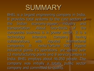 Case study on bhel | PPT